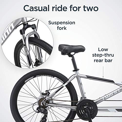 Schwinn Classic Tandem Adult Beach Cruiser Bike, 7-Speed, 650c Urban ...